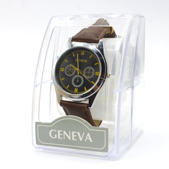 Geneva | Accessories | Vintage Geneva Mens Casual Classic Stainless ...